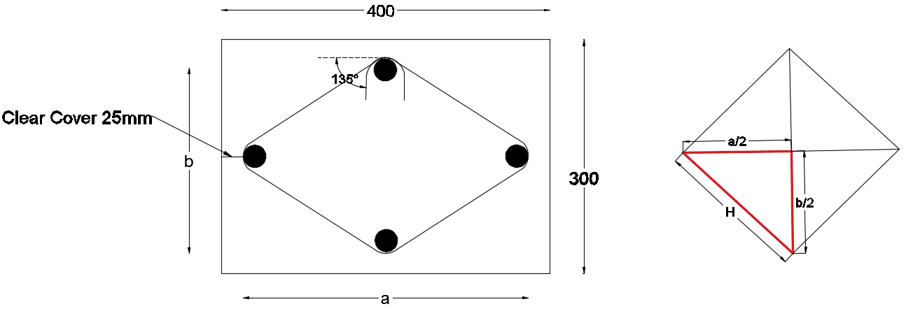 How to Calculate Cutting Length of Stirrups in Column? - Different Shapes